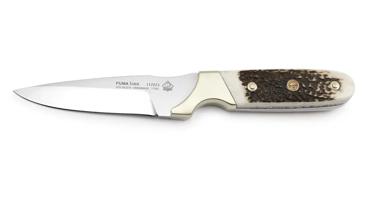 Jagdmesser Abfangmesser Handarbeit aus Solingen 117073 PUMA faun, stag ...